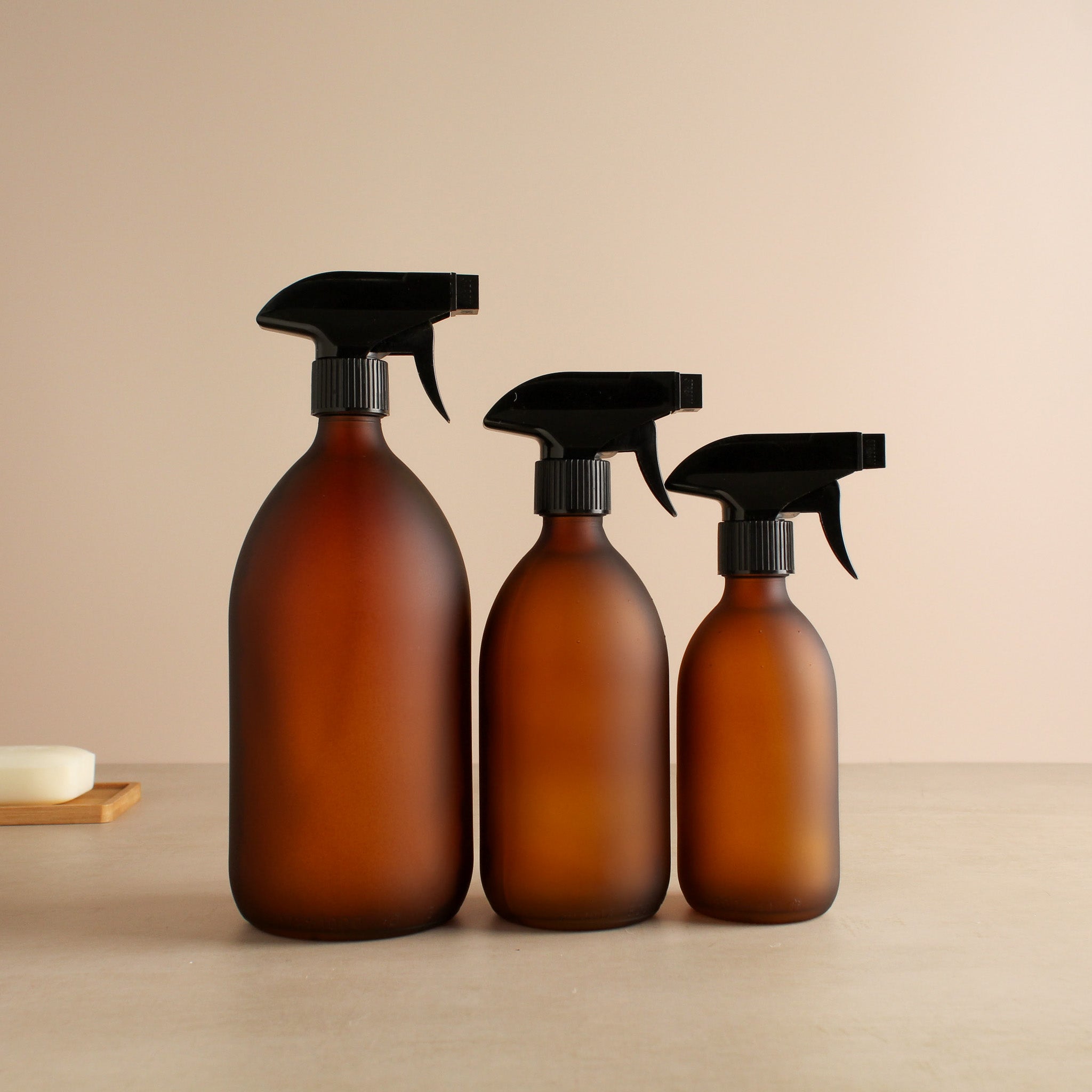 Frosted Amber Glass Spray Bottle For Cleaning Plants Free Shipping