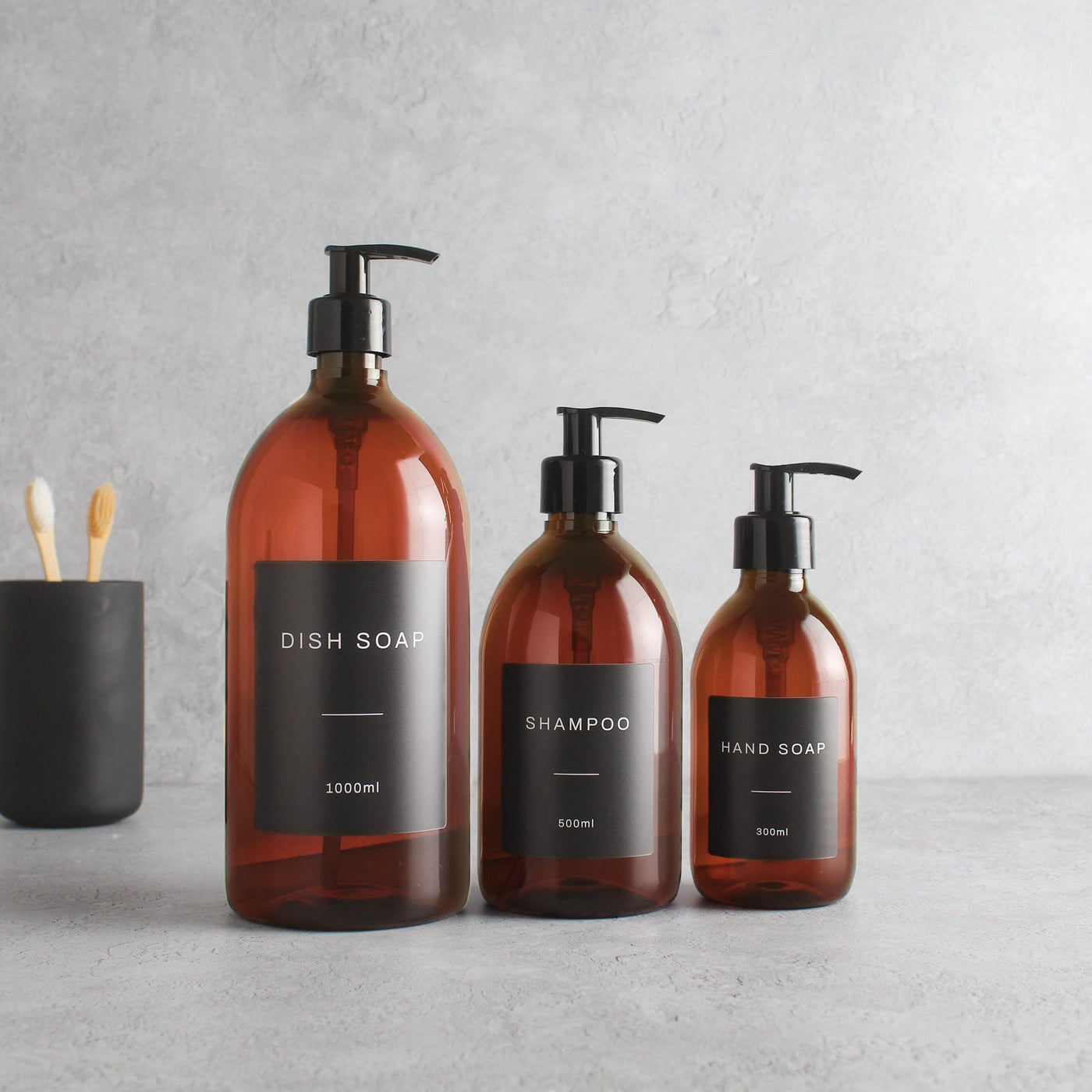 Amber Plastic Soap Dispenser Bathroom Bottles | Free Shipping | Namie ...